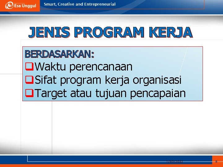 PERTEMUAN 6 1 2 Program kerja Penyusunan program