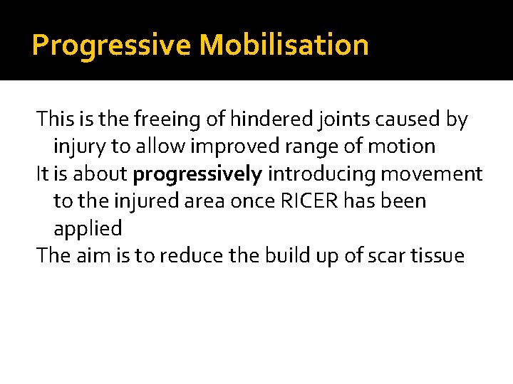 Key points How is injury rehabilitation managed Rehabilitiation