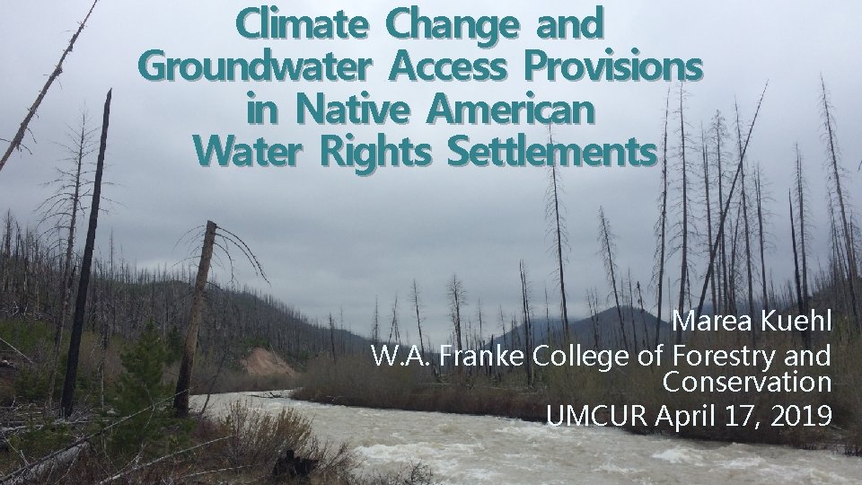 Climate Change and Groundwater Access Provisions in Native