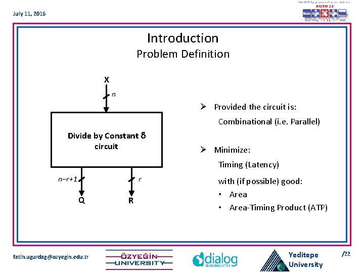 July 11 2016 Efficient Combinational Circuits for Division