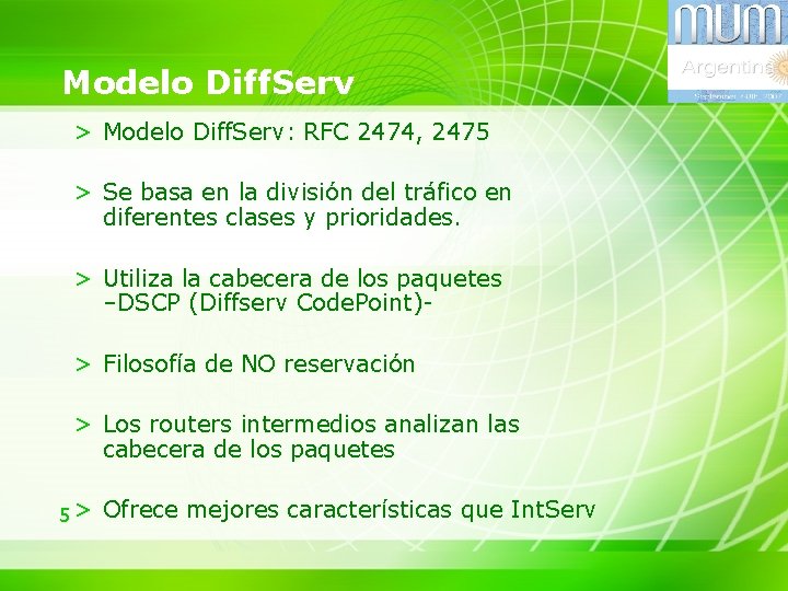 Calidad de Servicio Administracin y Control de Ancho