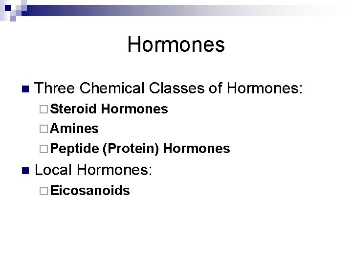 The Endocrine System Part 3 Integration Control The