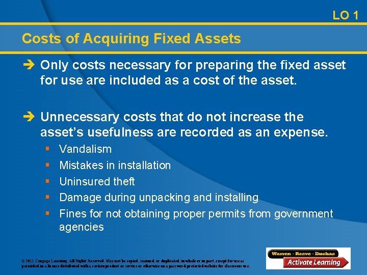 Fixed Assets and Intangible Assets Chapter 10 Student