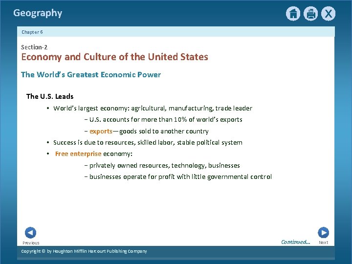 Geography Chapter 6 Human Geography of the United