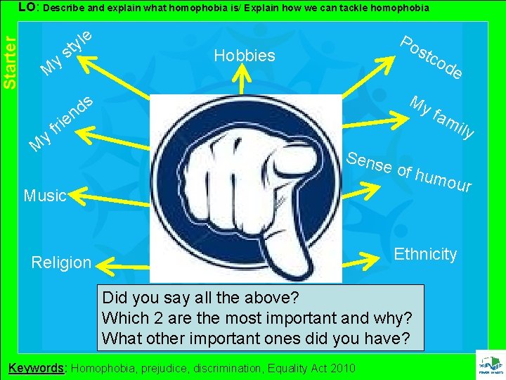 Starter LO LO Describe and explain what homophobia