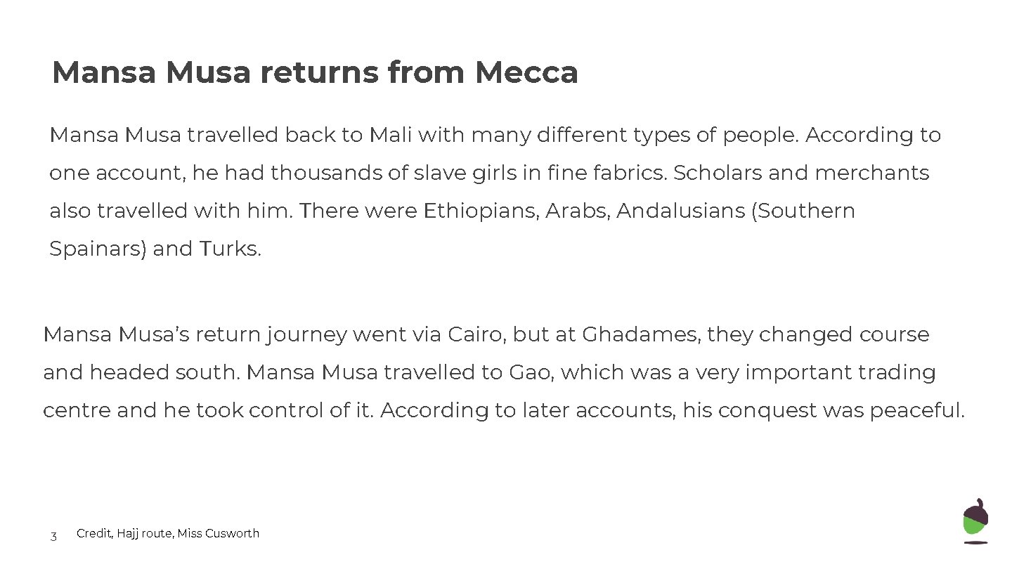 Mansa Musa Travels to Mecca History Lesson 3