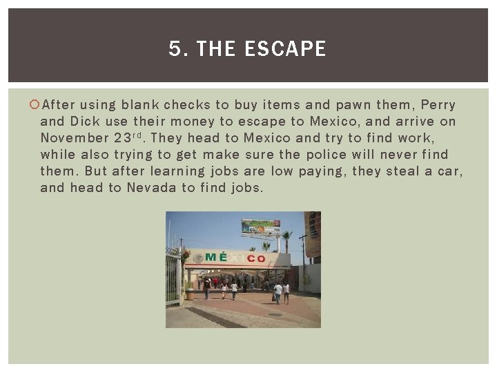 IN COLD BLOOD TIMELINE Nathan Denardo WHAT ITS