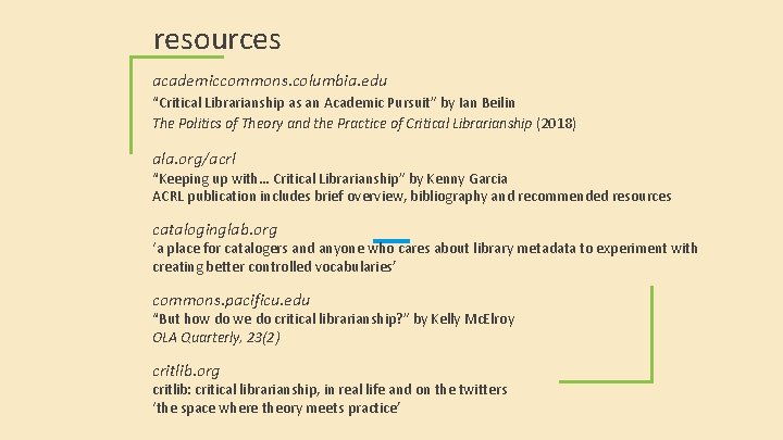 Critical Cataloging Faculty Engagement Proposal submitted by Susan