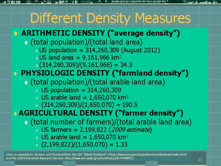 Population Distribution t Measuring Population t Population Change