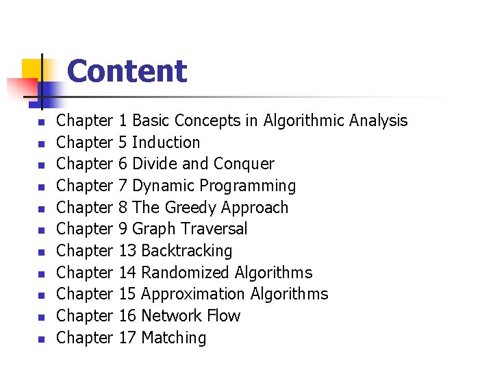 Algorithms Design and Analysis Lecturer Jing Liu Email