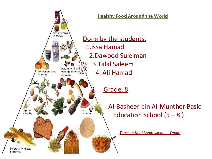 Healthy Food Around the World Done by the