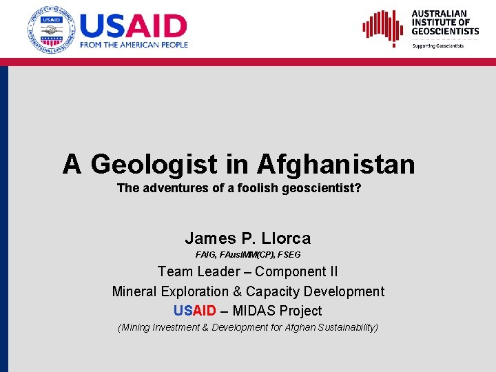 A Geologist in Afghanistan The adventures of a