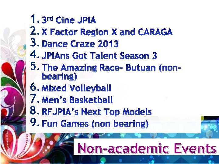 The Official Tabulation RFJPIA Cup Series Cup 1