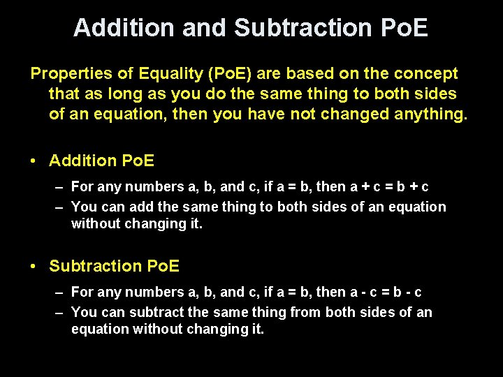 Lesson 3 2 Solving Equations by Using Addition
