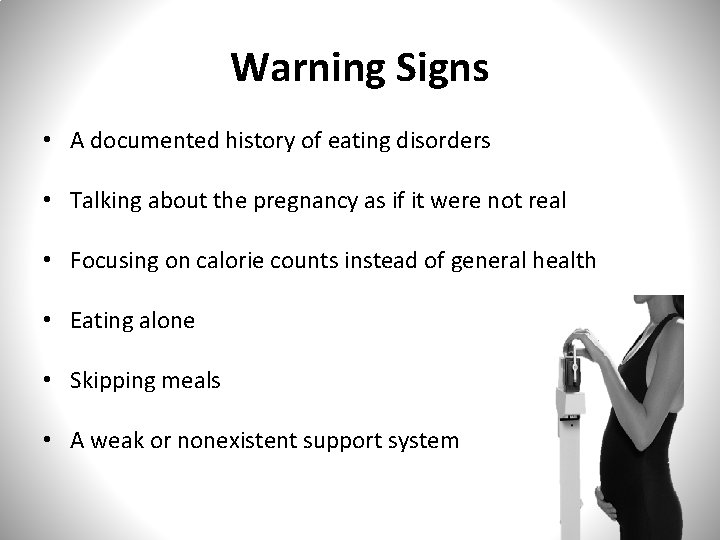 Pregorexia Julia Humphrey B S Nutrition Dietetics Central