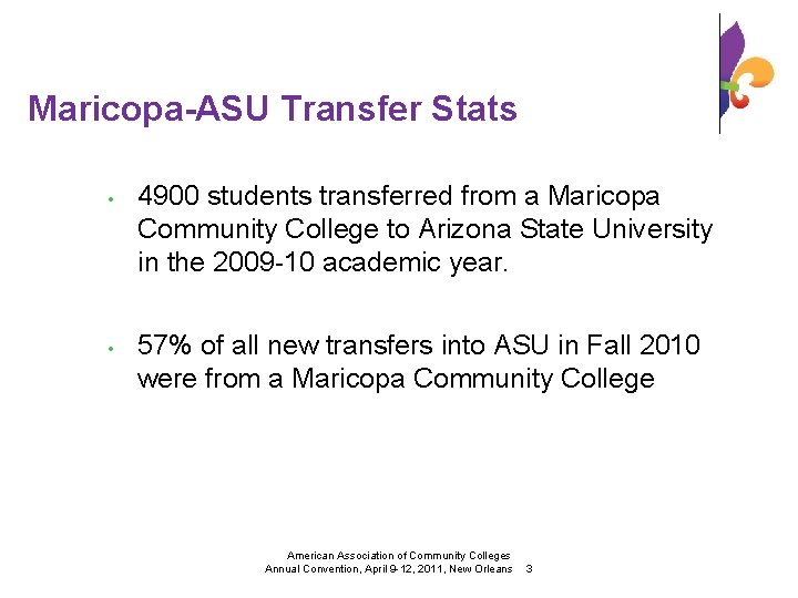 Transfer Student Success Through Collaboration Presented by Maria