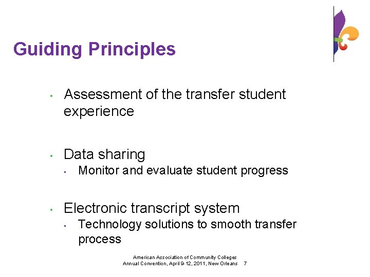 Transfer Student Success Through Collaboration Presented by Maria
