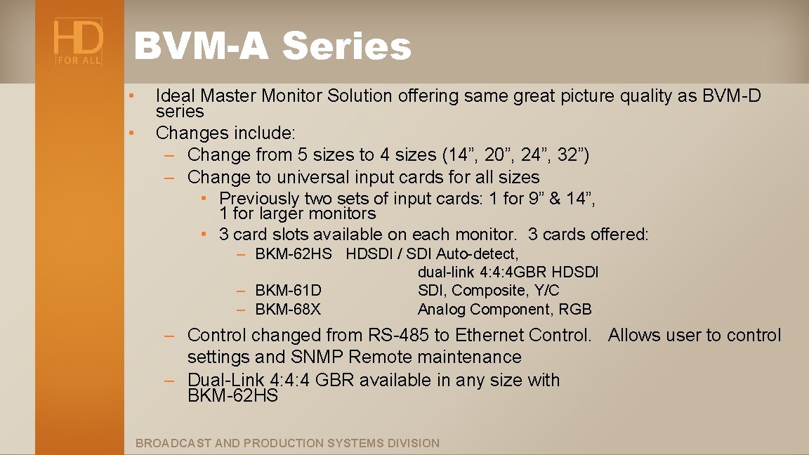 Mark Bonifacio Marketing Manager Broadcast Professional Monitors SONY