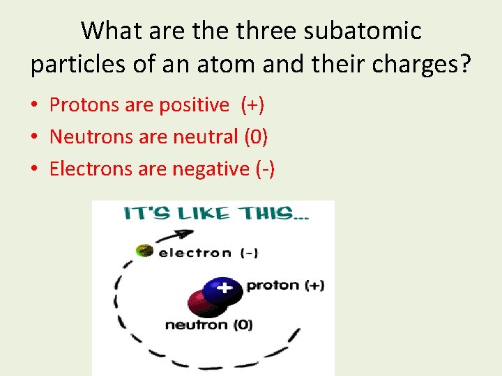 Today we will take notes about atomic structure