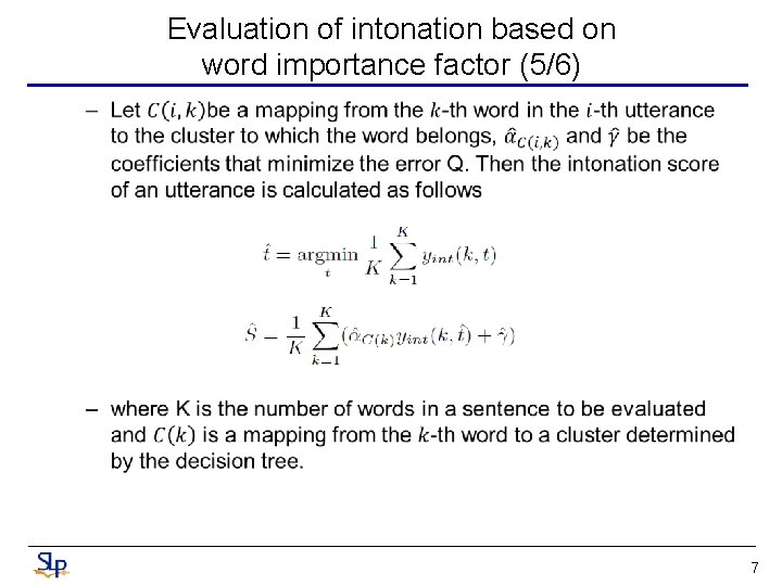 Evaluation of English Intonation based on Combination of