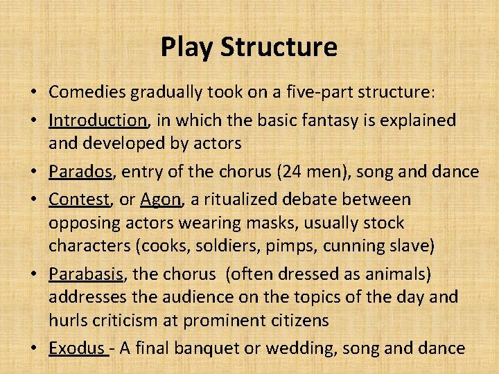 Greek Comedy From 5 th century BCE Birdland