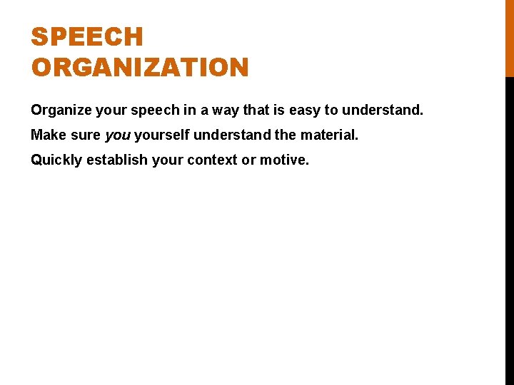 SPEECH WRITING PERFORMANCE TIPS SPONSORED BY THE OFFICERS