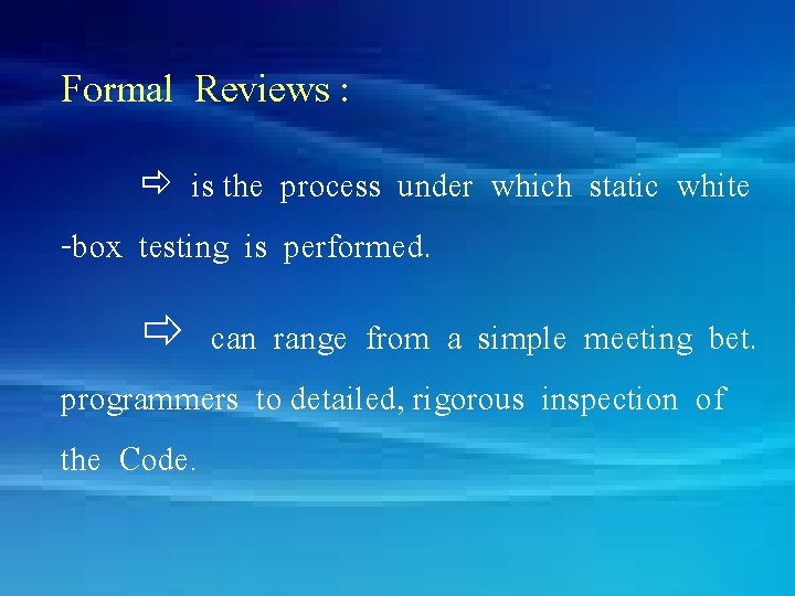 Examining the Code Static WhileBox Testing Code Static