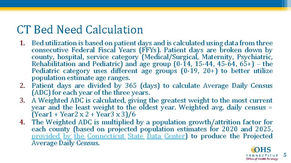 Bed Need Methodology Presented by Brian Carney Hanna
