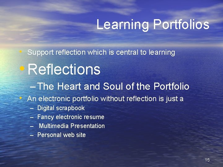 Electronic Portfolios in Language Learning Dr Helen Barrett