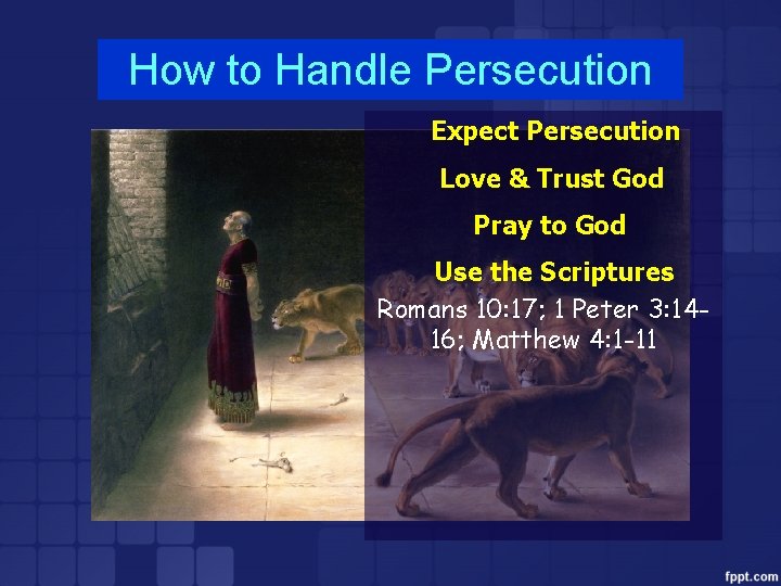 How to Handle Persecution www Bible Study Lessons