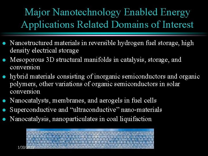 Nanotechnology Gateway Platform to Sustainable Renewable Energy ...