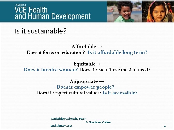 Promoting Global Health and Human Development Cambridge University