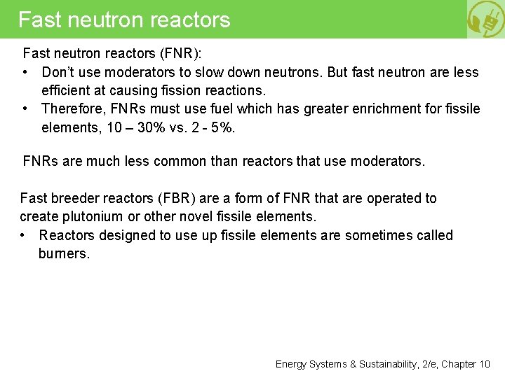 SSC 2030 Energy Systems Sustainability 6 Nuclear power
