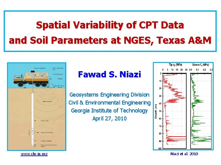 Spatial Variability of CPT Data and Soil Parameters