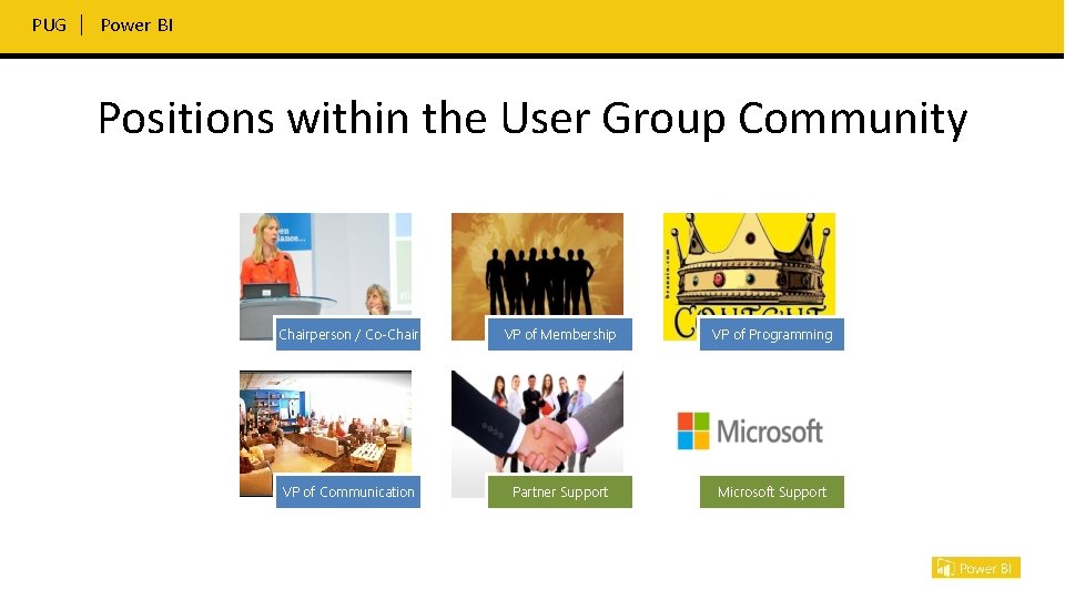 PUG Power BI By attending the end of