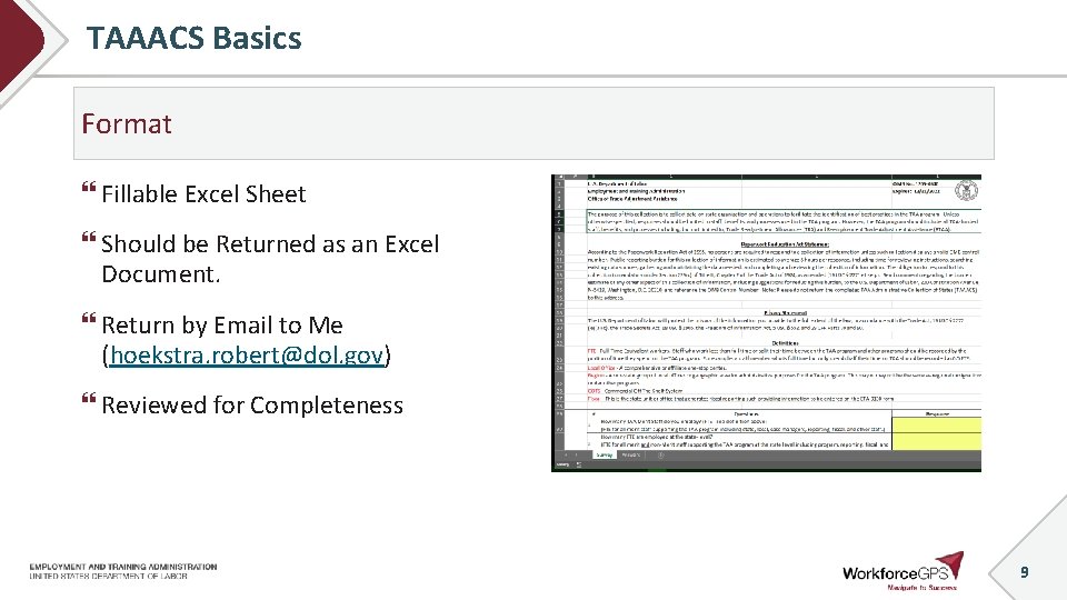 TAA Administrative Collection of States TAAACS Overview and