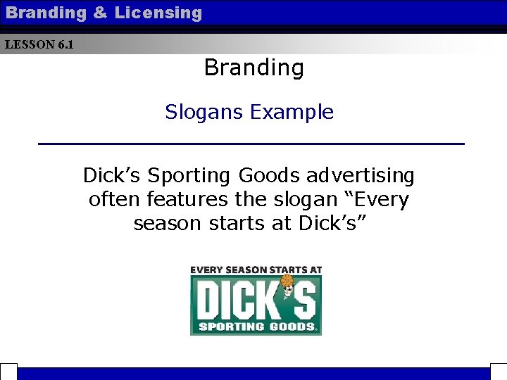 Lesson 6 1 Branding Copyright 1999 Prentice Hall