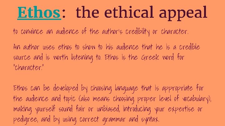 Rhetorical Devices Ethos Pathos Logos modes of persuasion