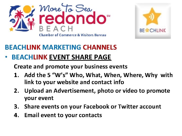 BEACHLINK WEBINAR WELCOME TO BEACHLINK Beach Link is