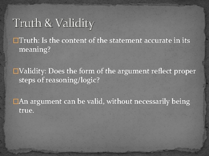 Logical Reasoning Thinking Tentmakers VA Beach February 2011