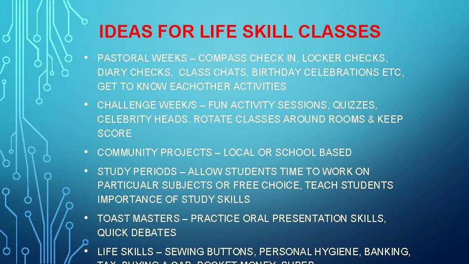 LIFE SKILLS PLANNING TIME VARIOUS DATES TERM 2