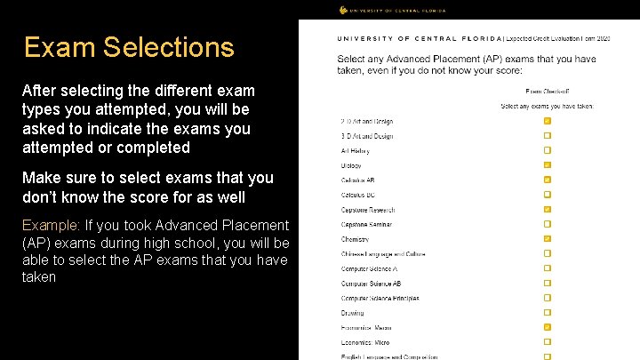 University of Central Florida Expected Credit Evaluation Form