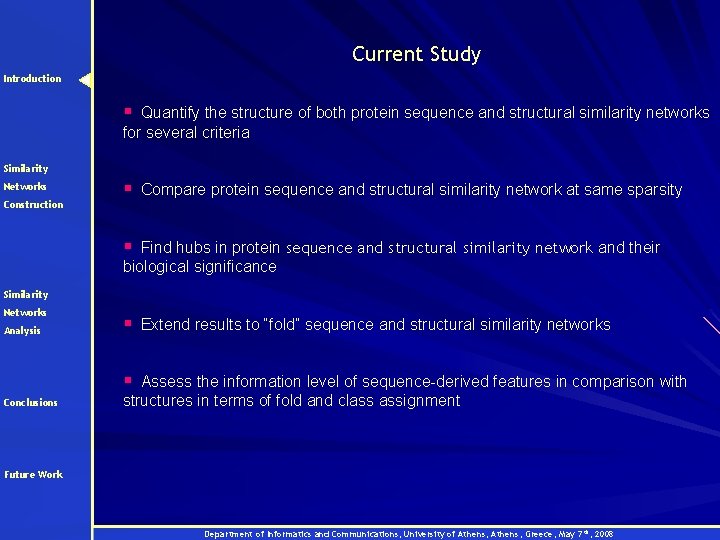 Protein Sequence and Structurebased Similarity Networks Ioannis Valavanis