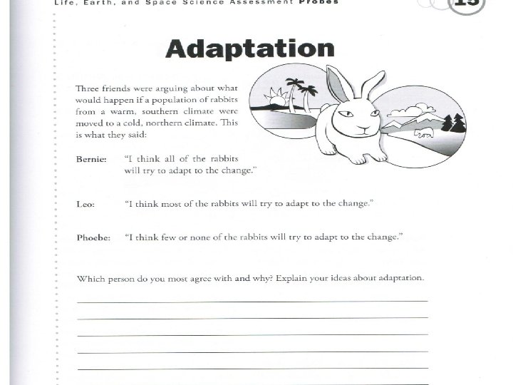 ANIMAL ADAPTATIONS Chapter 3 Section 4 Types of