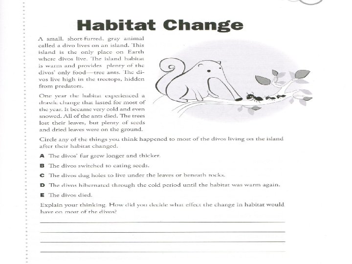 ANIMAL ADAPTATIONS Chapter 3 Section 4 Types of