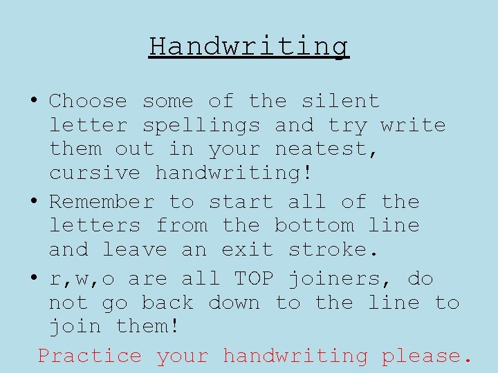 Week 3 Silent letters 1 Rule 30 Explanation
