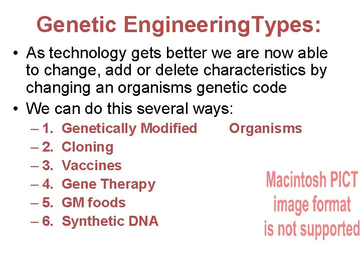 Genetic Engineering Biology WAGGY How DNA is manipulated