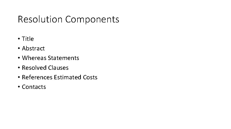 Resolutions Information This powerpoint is adapted from NSNAs