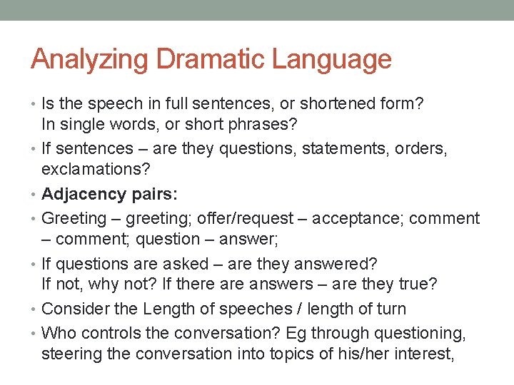 TACKLING THE UNSEEN DRAMA PASSAGE Paper 3 Section