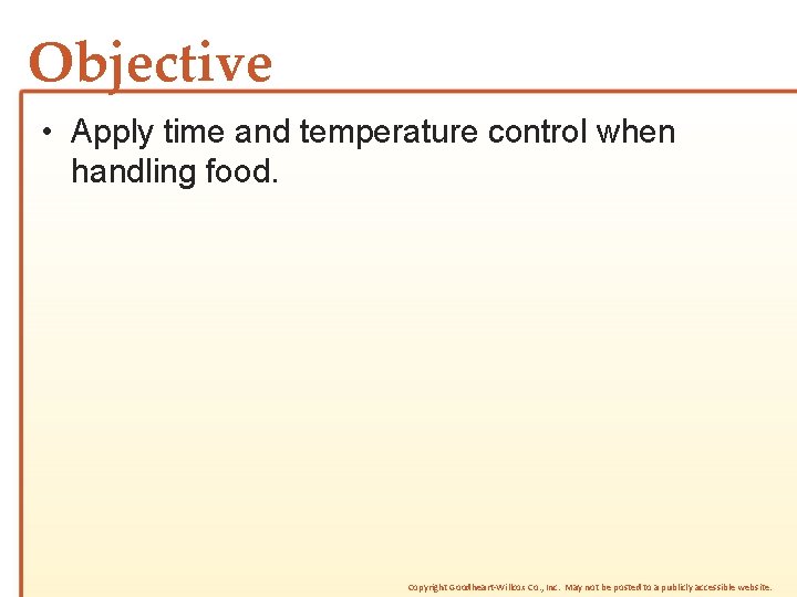 8 Sanitation Procedures Objective Understand the role of